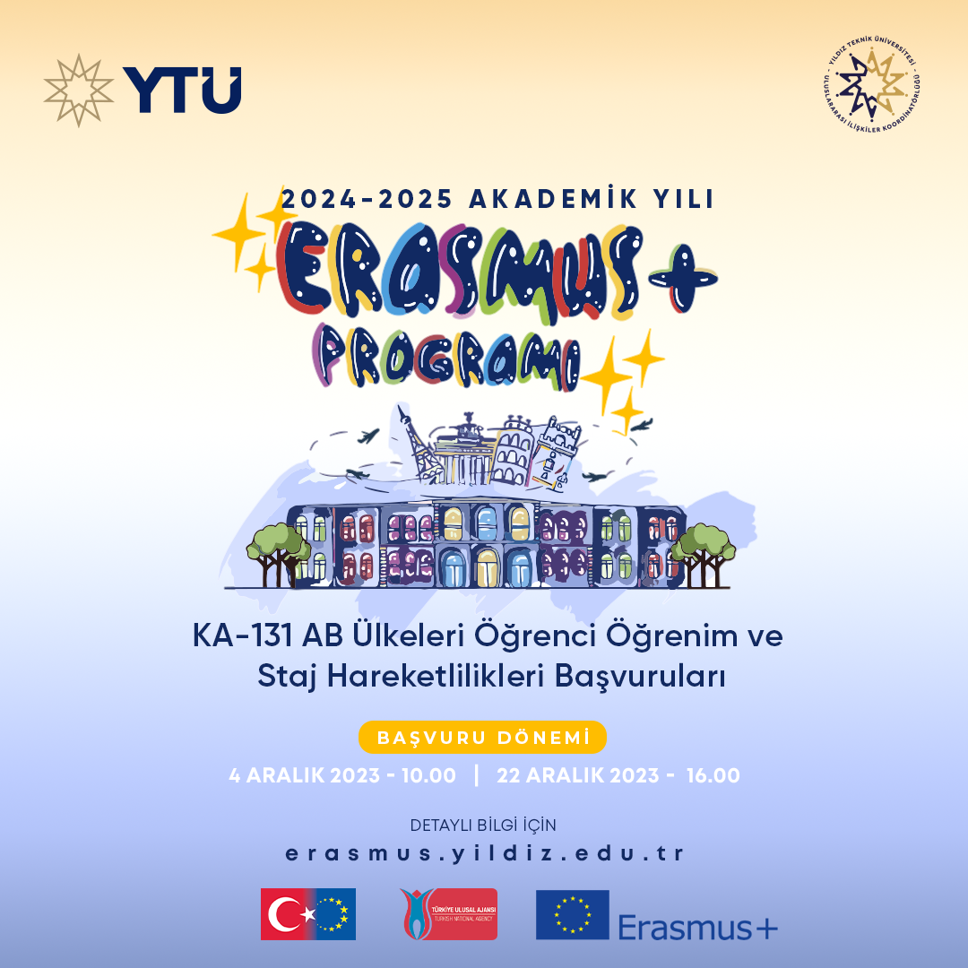 Erasmus Programı Başvuruları Hk. | YTÜ Siyaset Bilimi ve Uluslararası İlişkiler Bölümü